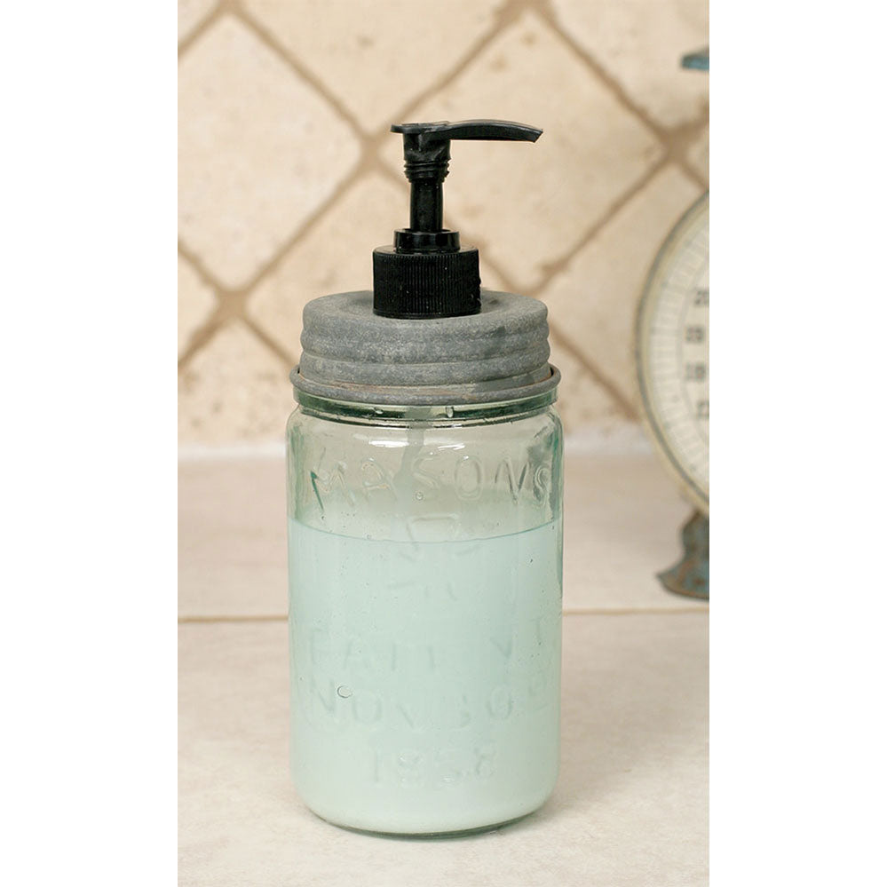 Pint Mason Jar Soap Dispenser - Barn Roof - Black Pump – River Chic Designs