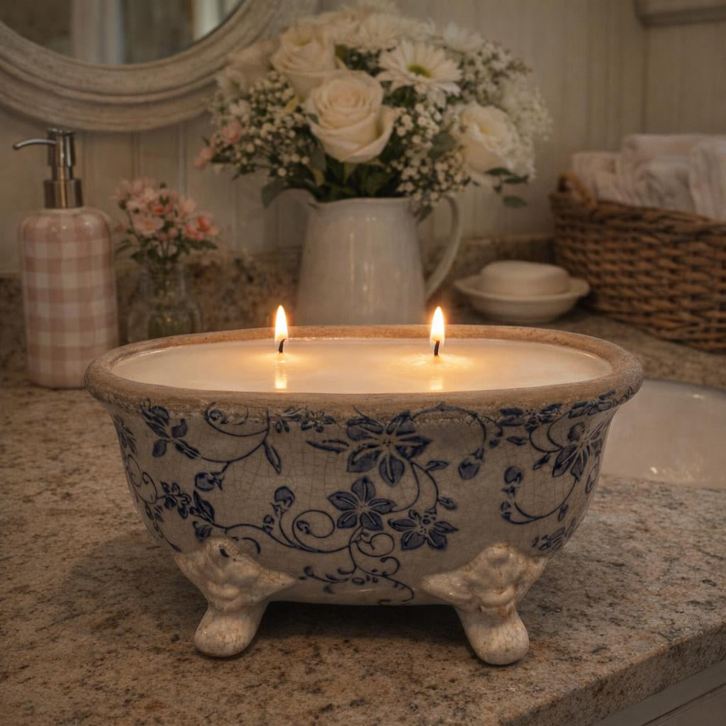 Bathed in Blue Heirloom Candle – River Chic Designs