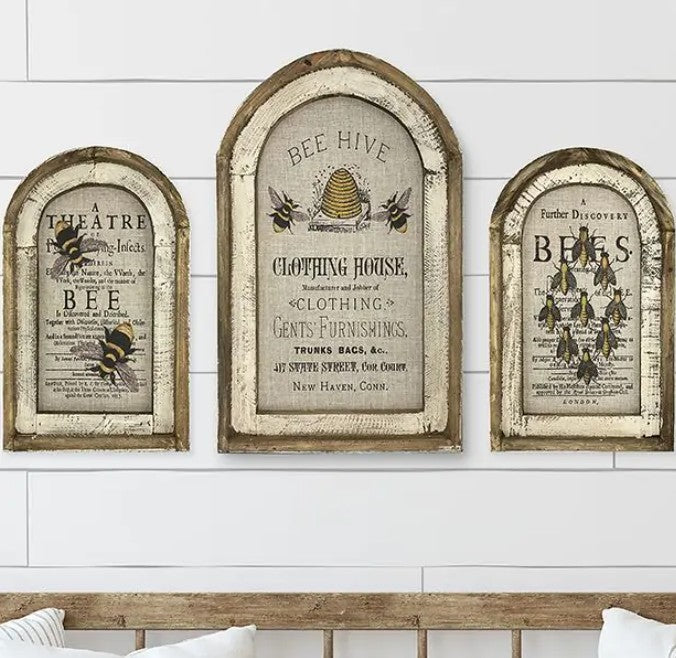 Bee Hive Wall Art - Set of 3 – River Chic Designs