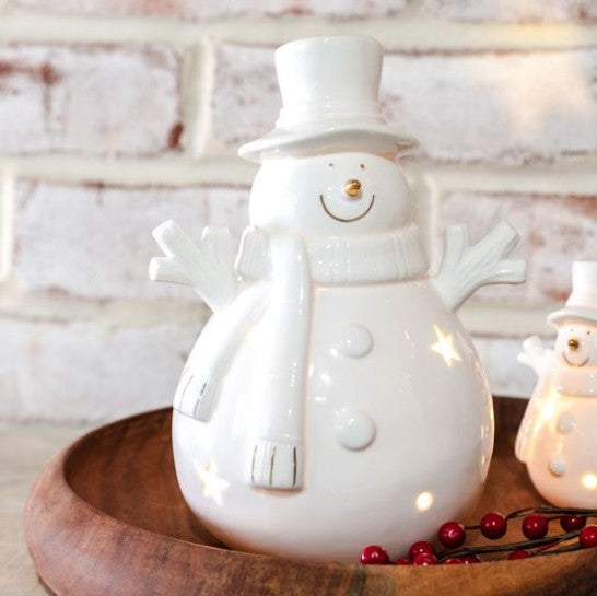 Happy Snowman - 8" H - LED – River Chic Designs